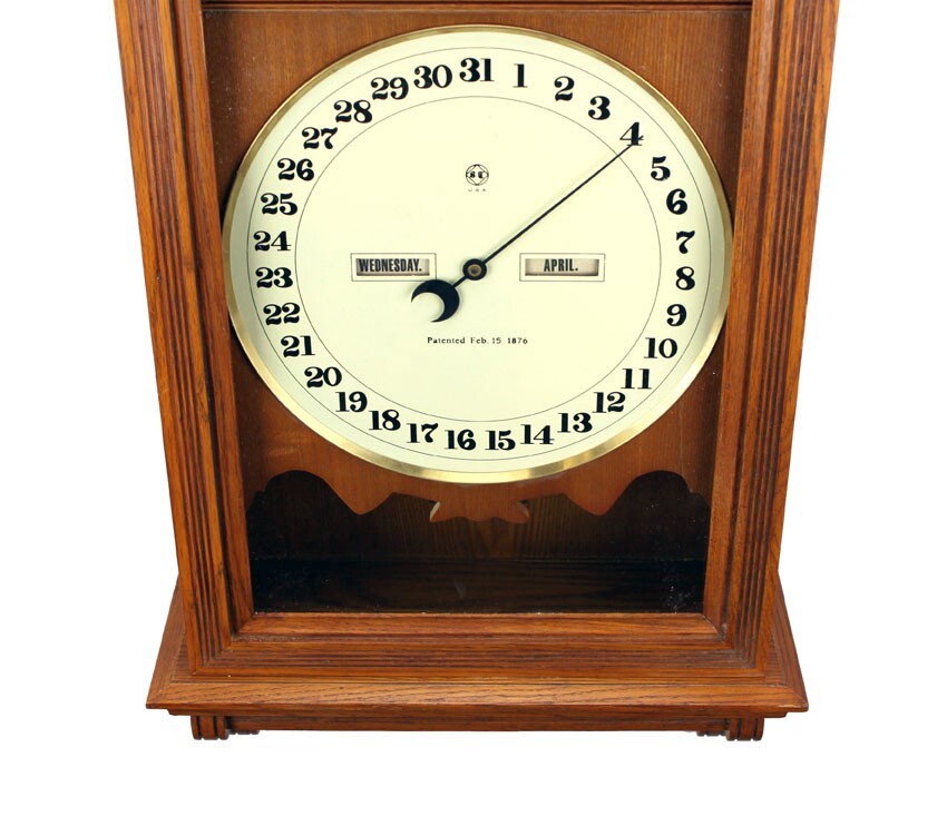 Seth Thomas Double Dial Perpetual Office Calendar Regulator #13 Wall Clock | eBay