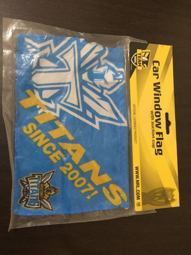 nrl gold coast titans flag afl football rugby footy afl team car flag ...