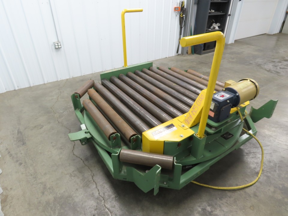 48" Pallet Rotator Transfer Conveyor 360° Swivel Turntable 3.5" Powered ...