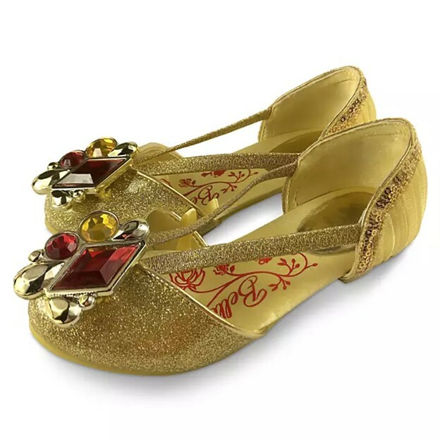 Disney Store Belle Shoes Costume Dress Up Beauty & Beast Gem Sparkle ...
