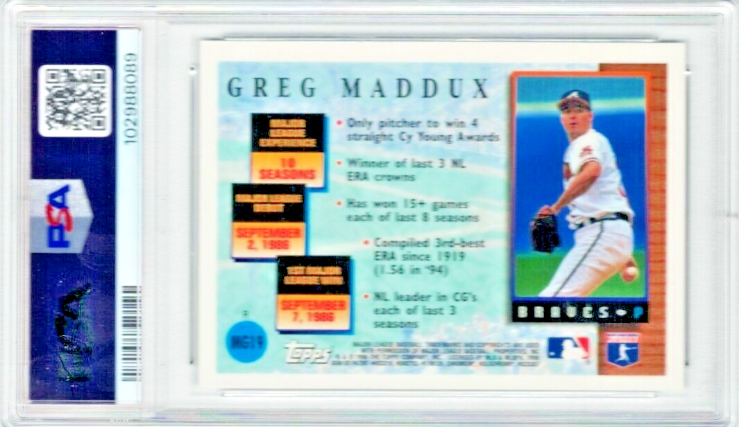 1996 Topps Chrome - Master of the Game Greg Maddux #MG19 Refractor for sale online | eBay