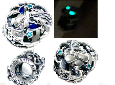 Pandora Disney Aladdin Princess Jasmine & Genie Glow-in-the-dark Charm ...