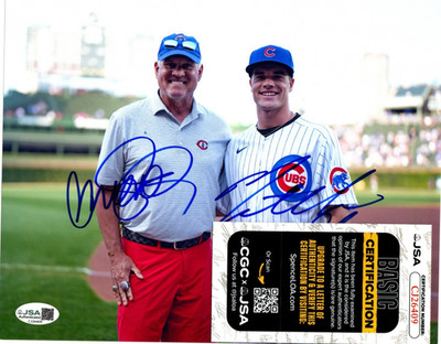Ryne Sandberg Matt Shaw Chicago Cubs autograph Signed 8x10 photo JSA b ...