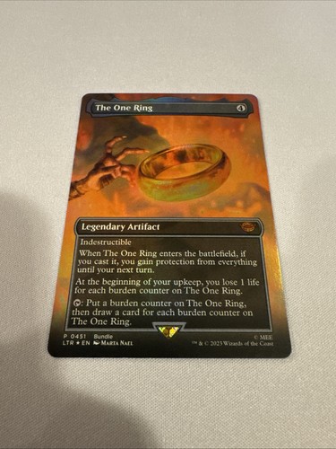 MTG Magic The Gathering Lord of the Rings The One Ring Borderless Foil ...