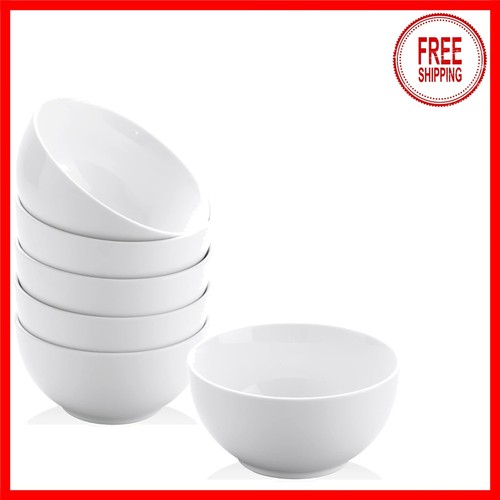 Versatile Stackable 10oz White Porcelain Bowls Set - Ideal for Desserts ...