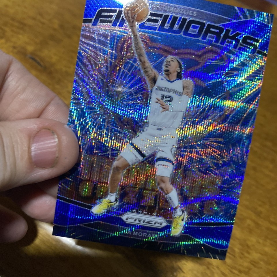 JA Morant Silver Wave Fireworks Prizm 013/175 2024-25 Panini Prizm ...