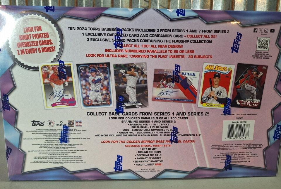 3 boxes 2024 Topps Baseball Flagship Collection Series 1 & 2 Costco ...
