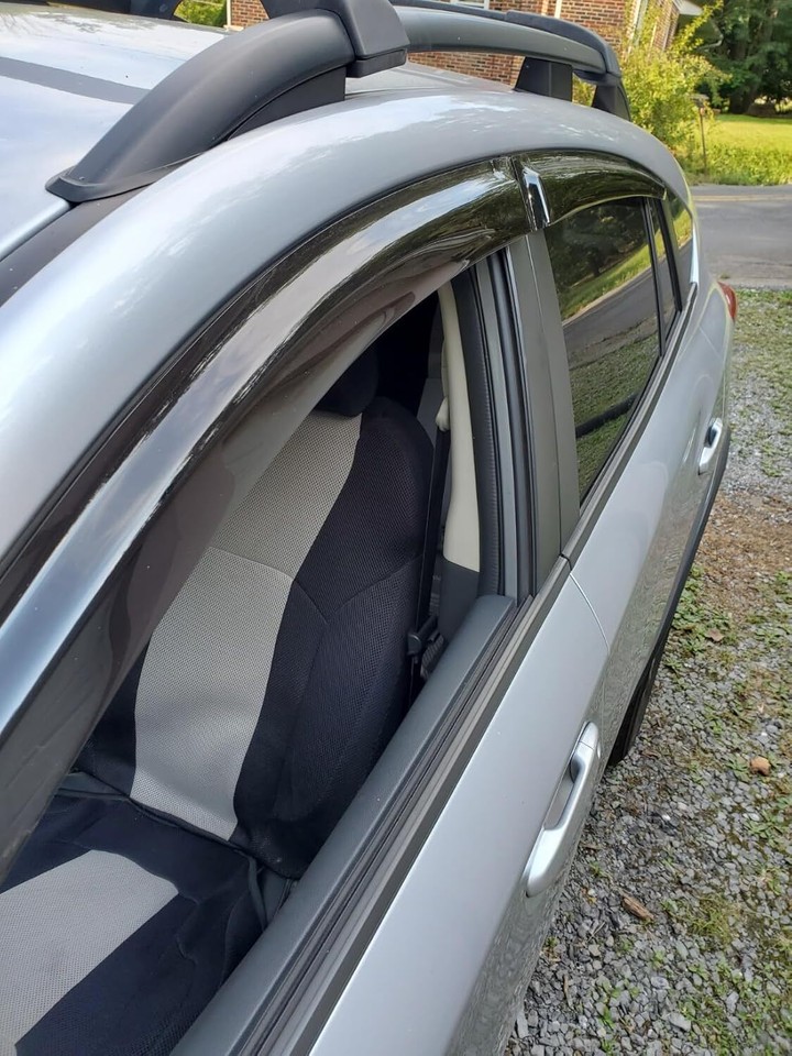 For Subaru Ascent 2019-2025 Smoke Tinted Window Visors Deflectors Rain ...