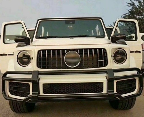 2019 - 2024 G63 Black Guard Brush Grille AMG Bumper W464 G500 Bull Bar ...