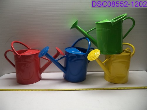 DENTED Qty = 4: Panacea 2 gal. Metal Watering Can Red Blue Green Yellow ...