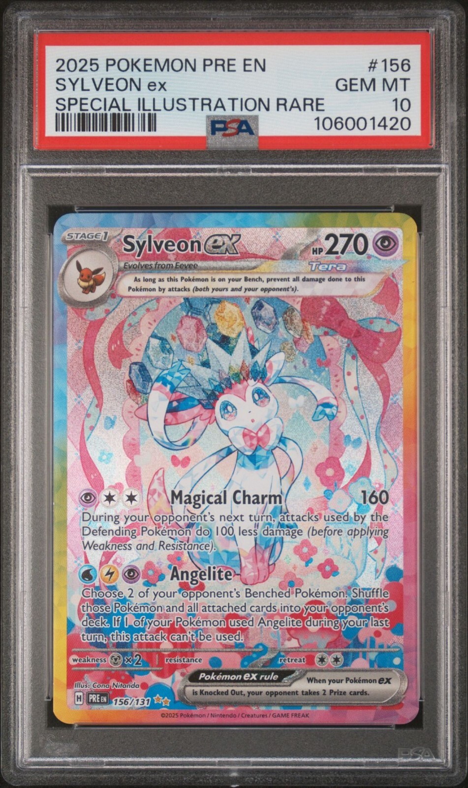 Sylveon ex 2025 Scarlet & Violet: Prismatic Evolutions #156/131 Special ...