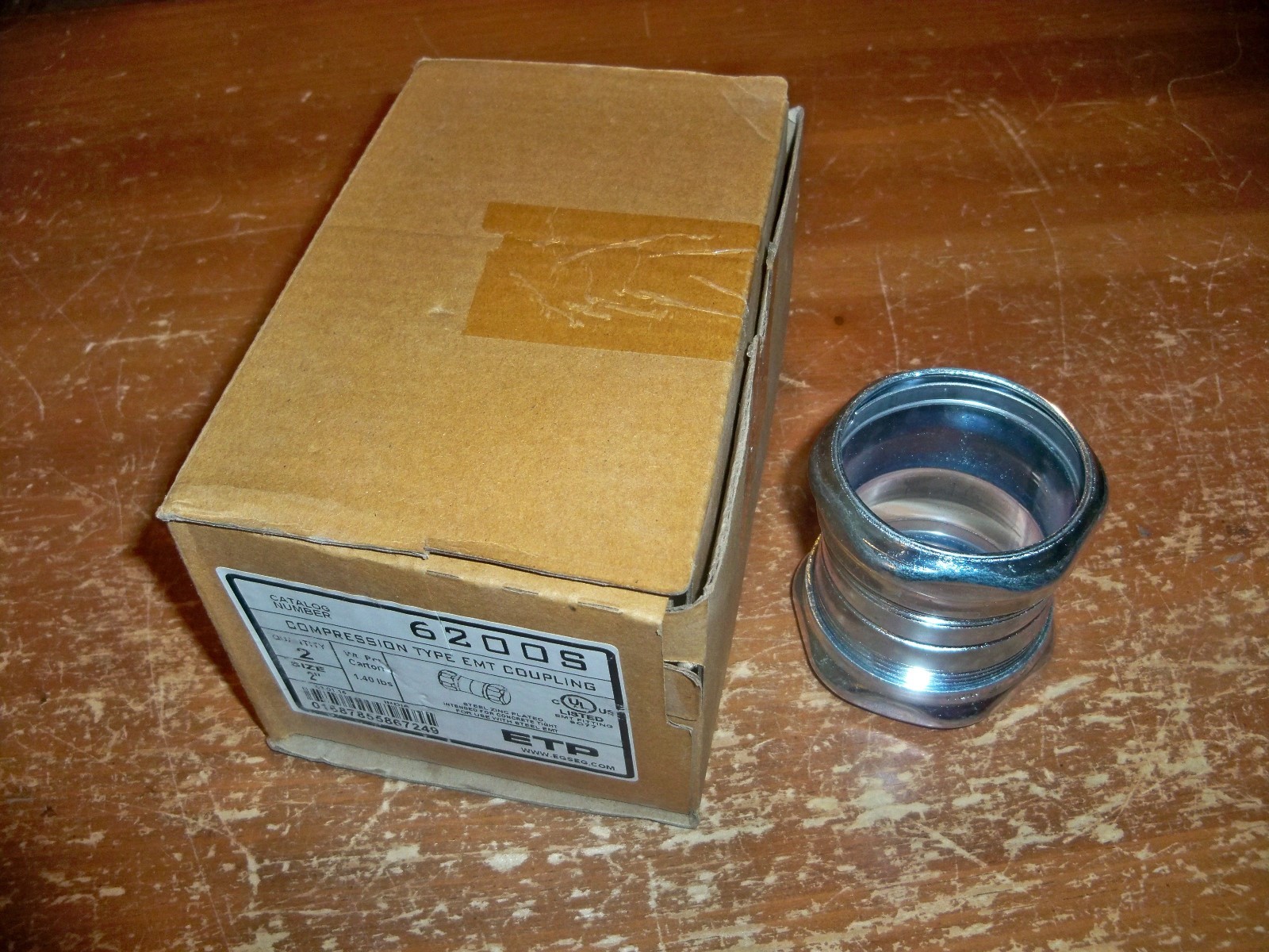 LOT OF 2 -- **ETP 6200S** -- **2" EMT COMPRESSION Type Coupling ...