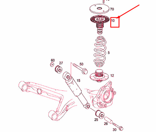 NEW MB VITO W639 REAR AXLE SUSPENSION AUXILIARY SPRING A6393240308 OEM ...