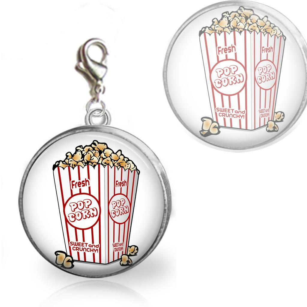 Fresh Popcorn Glass Top 20mm Clip On Dangle Charm Handcrafted for Charm ...