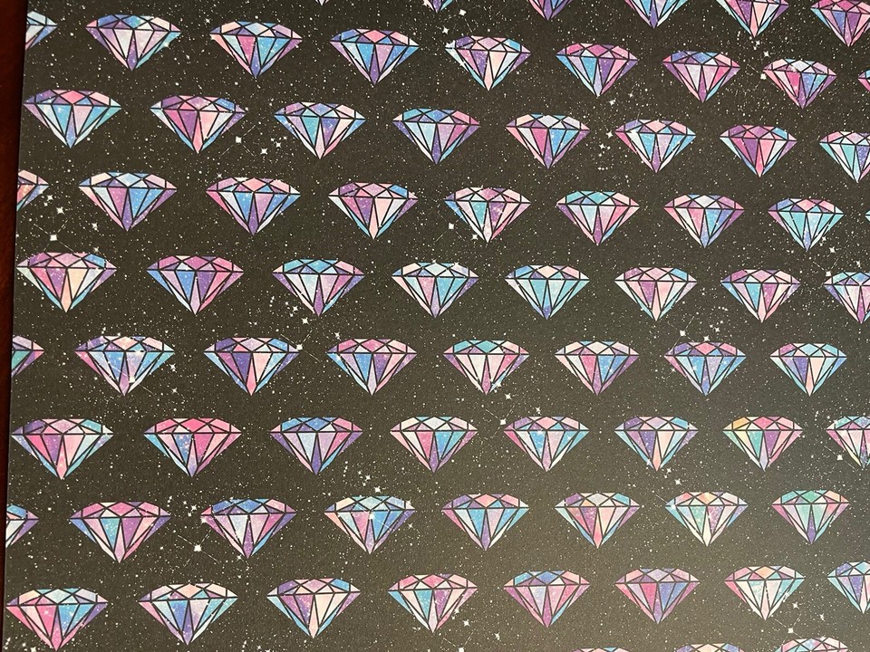 DCWV 12x12 Paper Stack Pad RAZZLE DAZZLE Rainbows Jewels Sparkles 30/48 ...