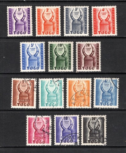Togo Stamp Scott #J42-J48, J49-J55, Postage Due, Lot of 14, MLH & CTO, SCV$4.60 | eBay