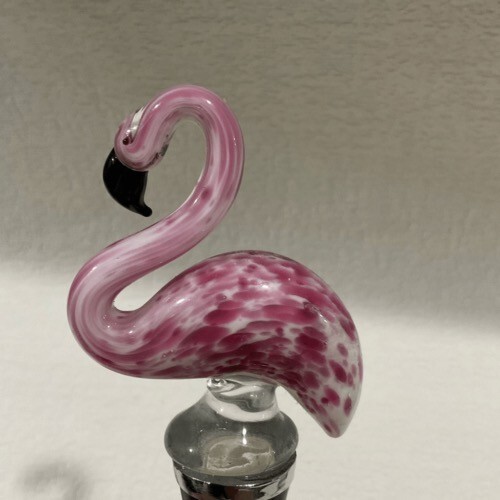 NWB Ls Arts Hand Blown Murano Art Glass Wine Bottle Stopper Pink ...