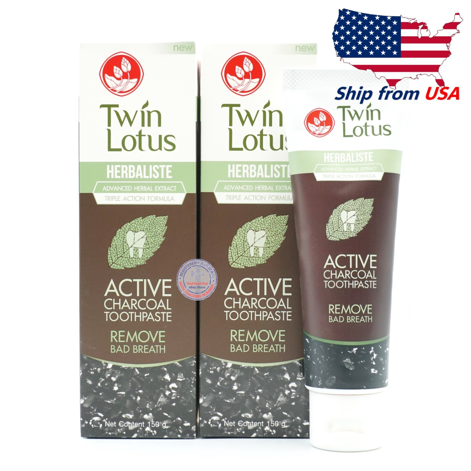 Twin Lotus Herbaliste Active Charcoal Toothpaste Advanced Herbal ...