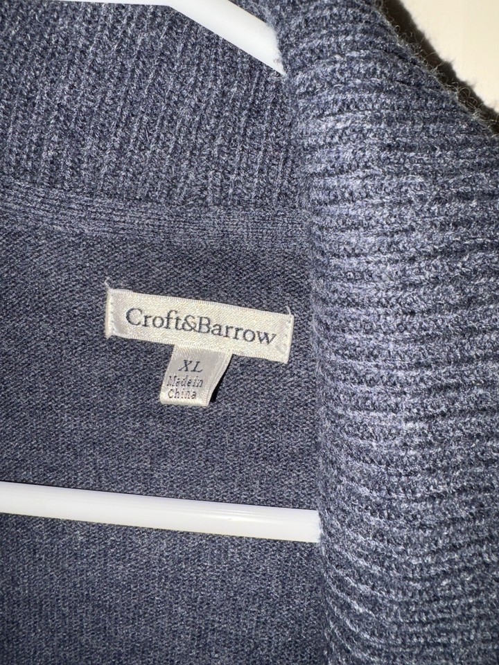Croft And Barrow Xl Navy Cardigan | eBay