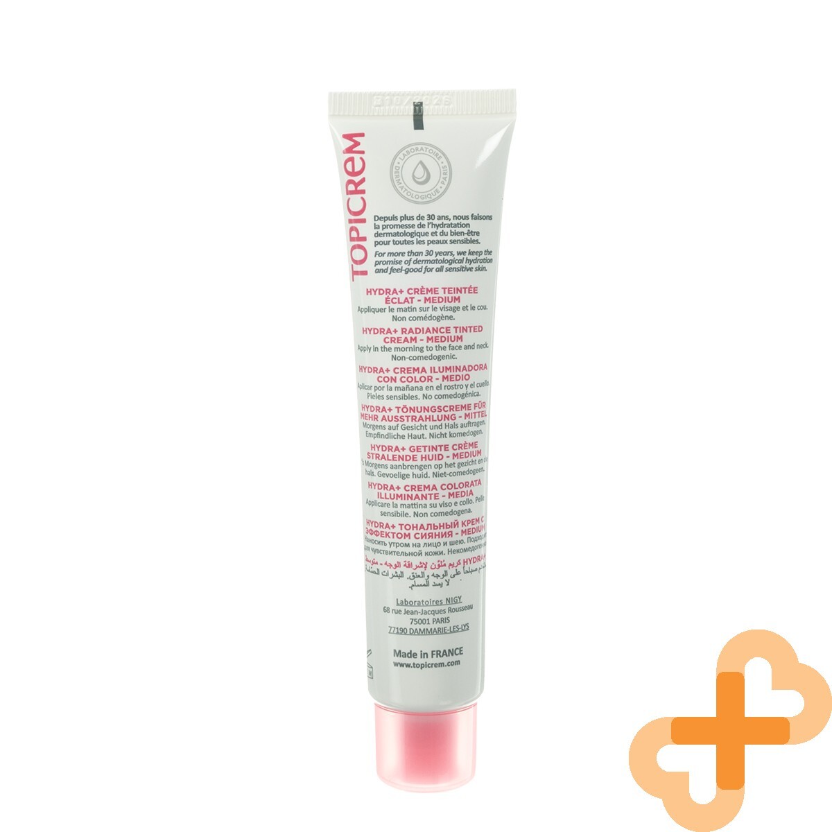 TOPICREM HYDRA+ Face Cream with Color Medium Color SPF 50 40ml Unifying ...