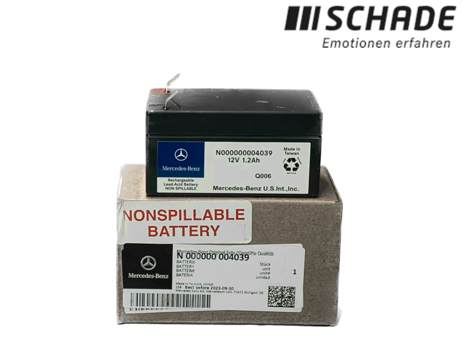 Original Mercedes AGM Backup Batterie Stützbatterie 12V 1.2Ah ...