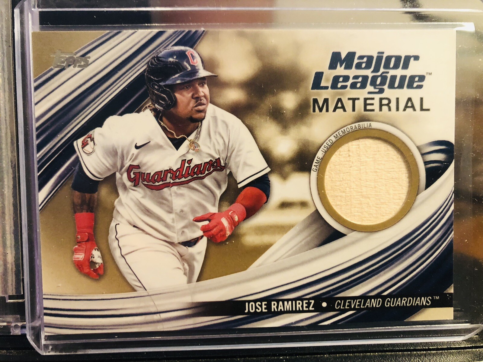 2023 Topps Series 1 Jose Ramirez GOLD SP /50 Major League Material BAT ...