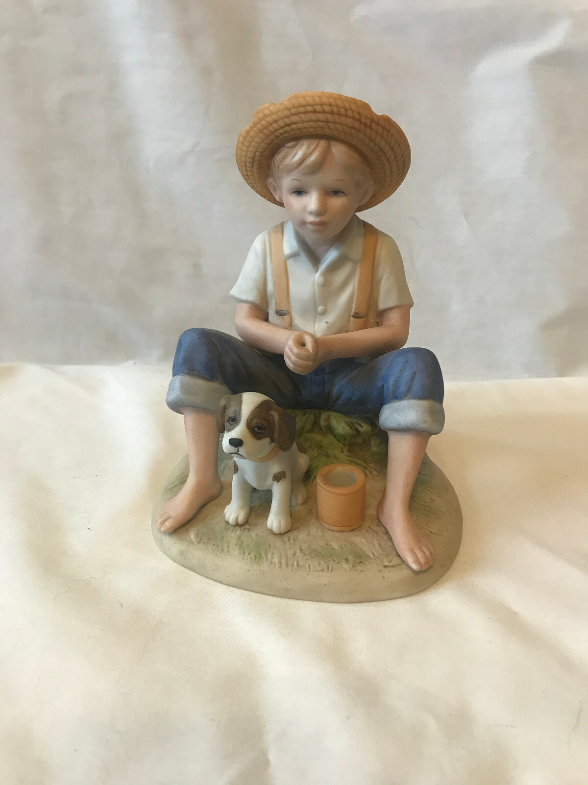 ANTIQUE HomCo Figurine | No. 1466 | Boy Fishing slightly used | eBay