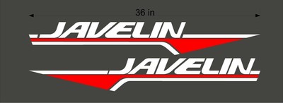 JAVELIN STICKER DECAL BOAT FISHING *ANY SIZE OR COLOR AVAILABLE* Décor ...