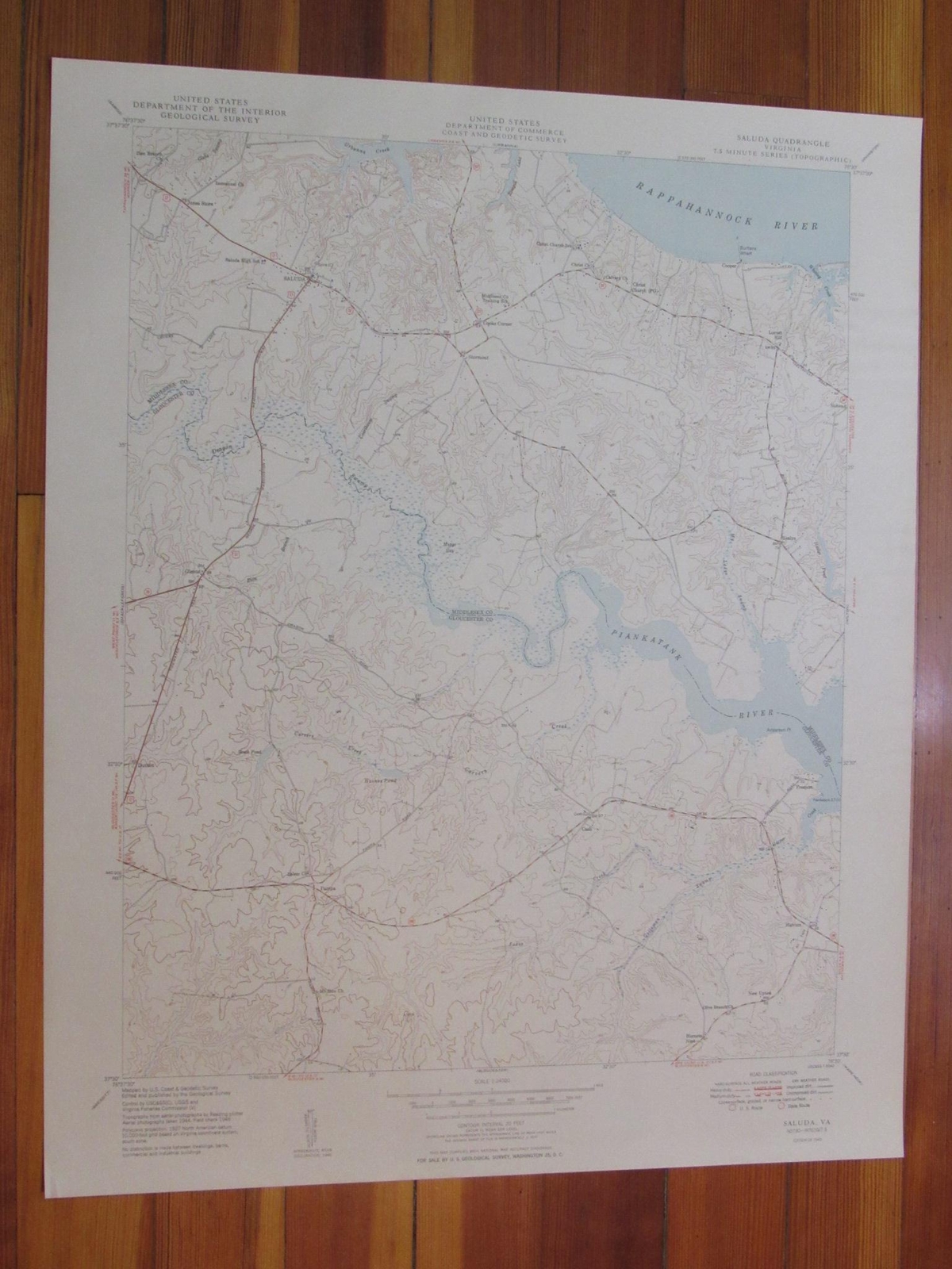 Saluda Virginia 1949 Original Vintage USGS Topo Map | eBay