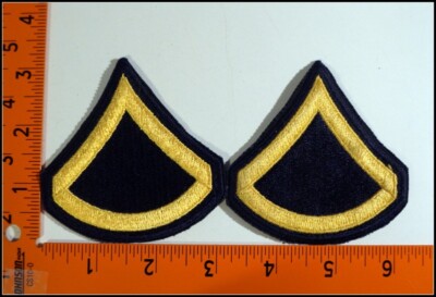Military Patches US Army Rank Pair PFC Chevron Stripes New Old Stock # ...