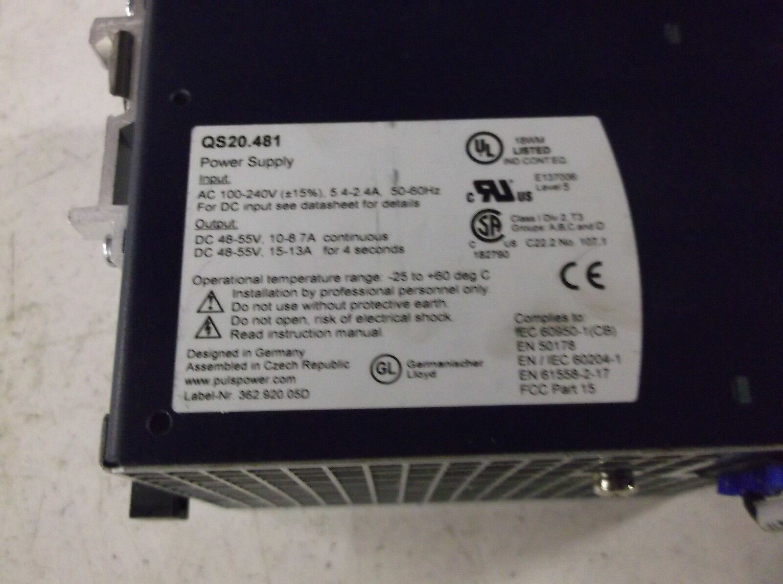 PULS dimension QS20 Power Supply QS20.481 ... each | eBay