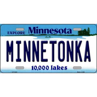 Minnetonka Minnesota State License Plate Metal Sign Car Truck Wall Home ...