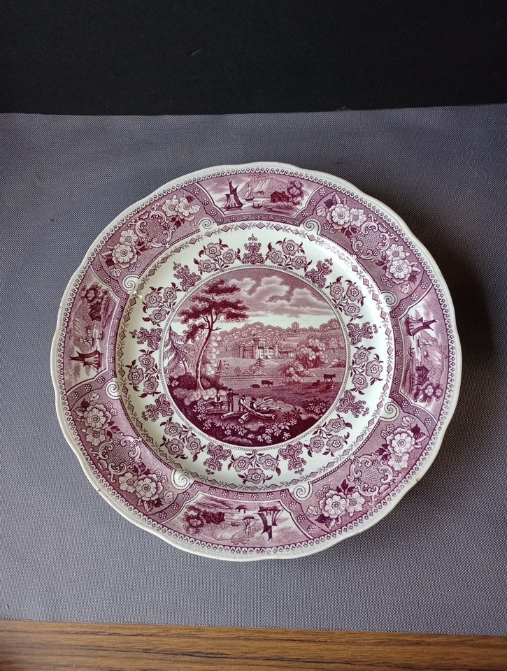 English Transferware Job & John Jackson Clyde Scenery Plate Purple ...