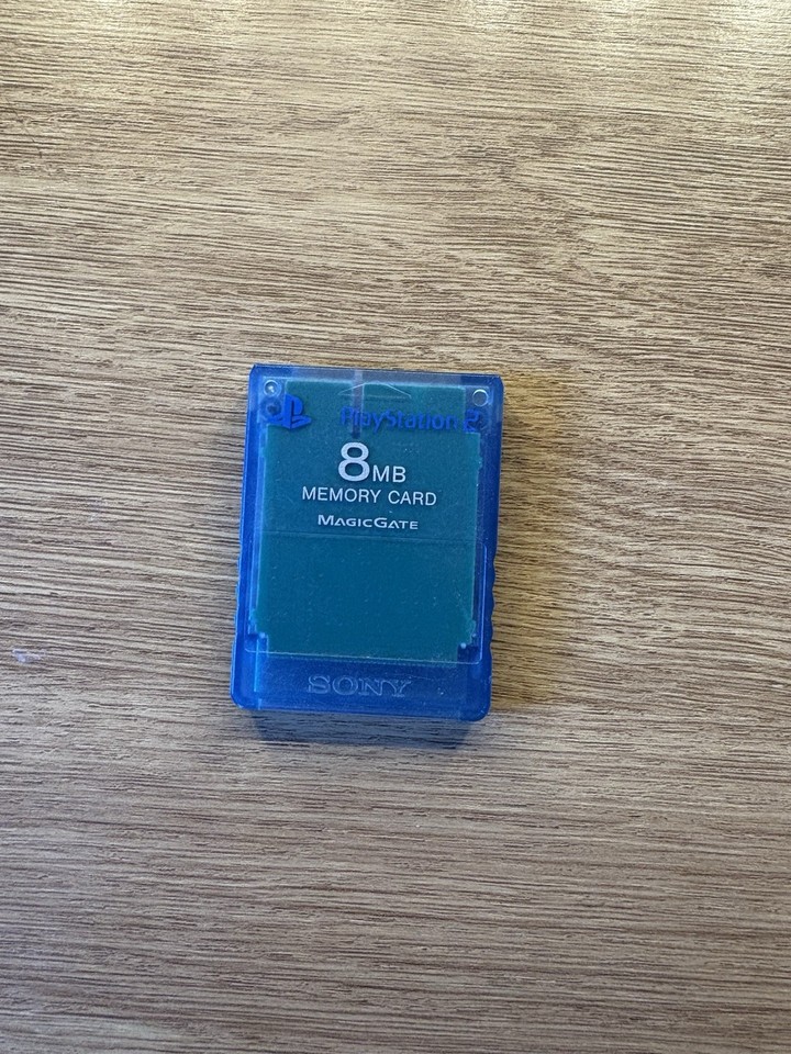 Clear Blue 8MB Official PS2 Memory Card - Genuine Sony PlayStation SCPH ...