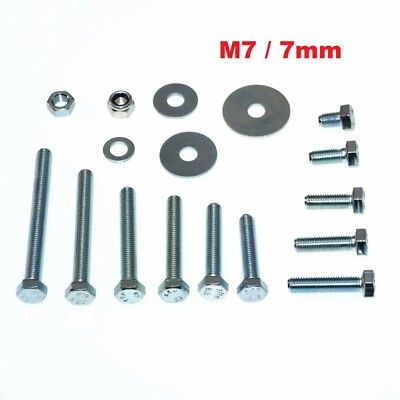 M7 Full Thread Bolts With Nuts & Oversize Washers BZP 7mm | eBay
