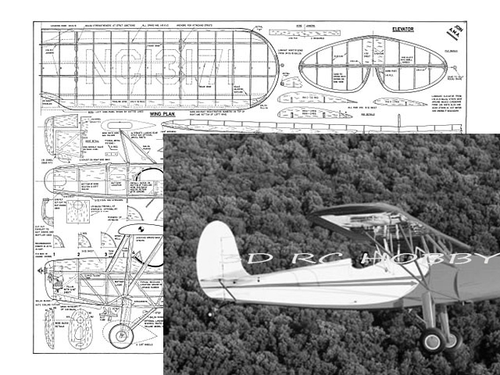 GIANT SCALE Fairchild 22 118" WS RC Model Airplane Plans & Templates ...