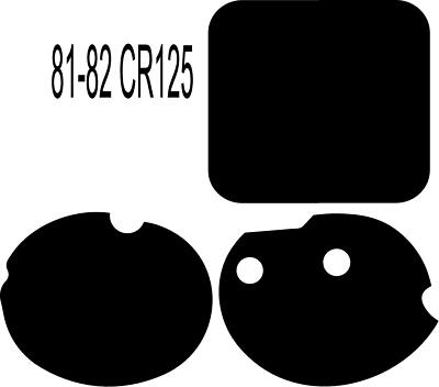 81 82 1981 1982 Honda CR125 CR 125 Number Plate Background Decal ...