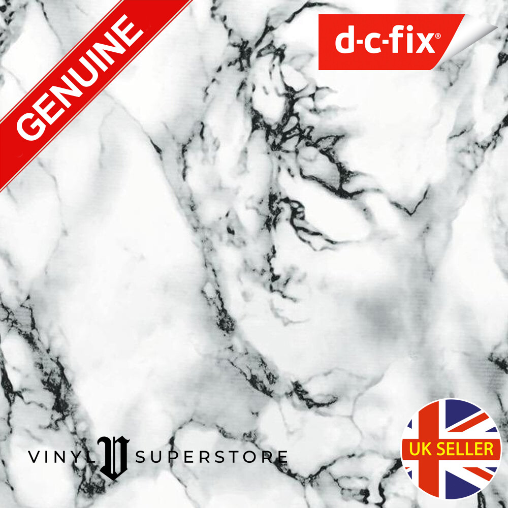 FABLON WHITE BLACK MARBLE STICKY BACK PLASTIC SELF ADHESIVE VINYL FILM ...