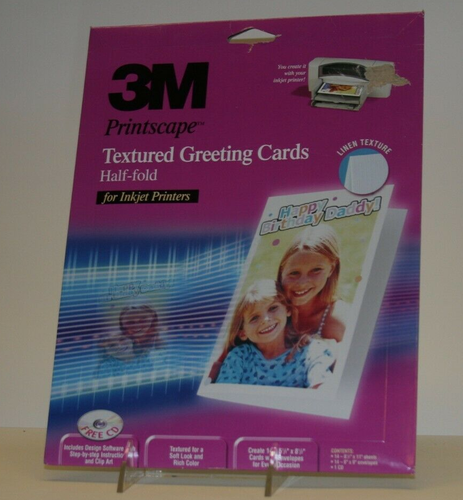 3M Printscape Textured Blank Greeting Cards with Envelopes, Half-fold ...