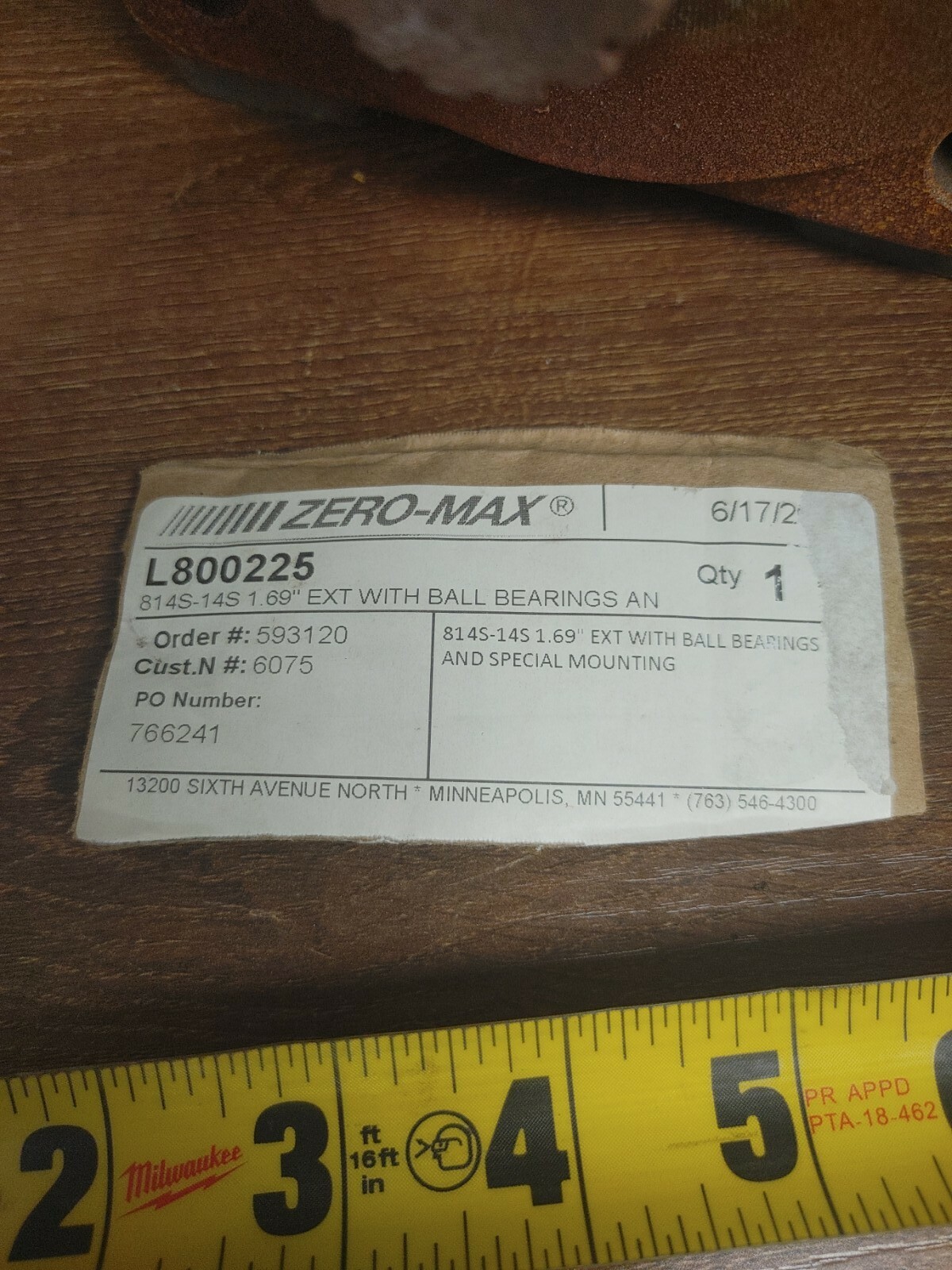 OHLA Zero-Max L800225 Load Adapter 814S-14S 1.69" EXT w/ Ball Bearings ...