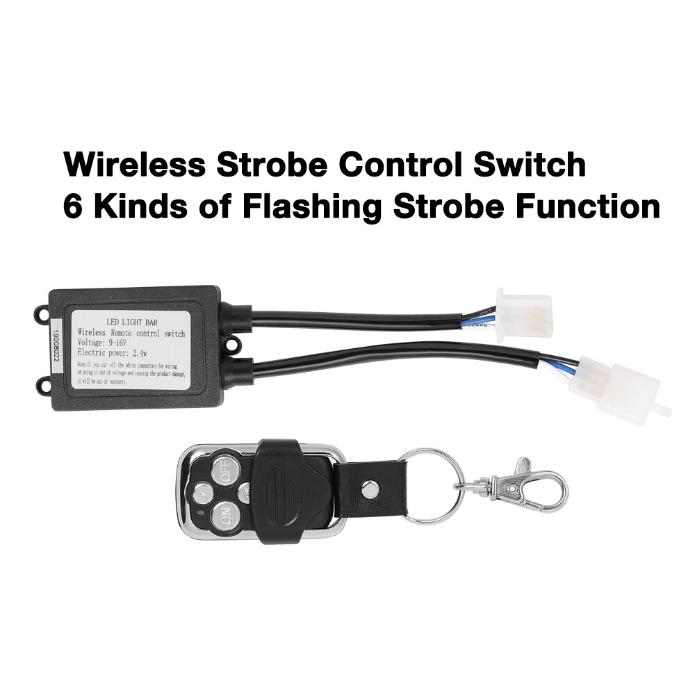 Wireless Remote Control Switch Strobe + 2-Lead Wiring Harness Kit LED ...