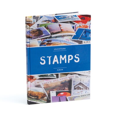 New Stamp Collection Album 9x12 16 White Pages Blue Collector Gift A4 ...