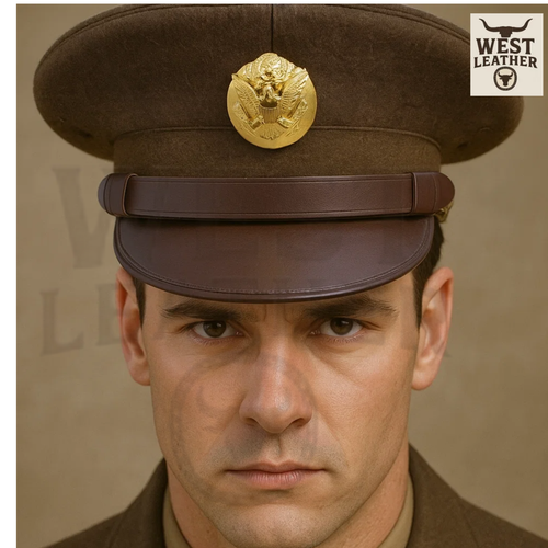 WW2 US ARMY WWII WOOL UNIFORM VISOR HAT CRUSHER STYLE CAP | eBay