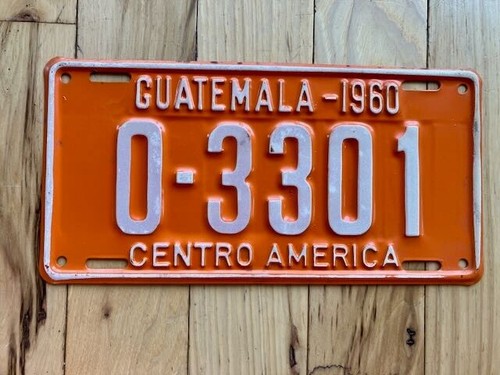 1960 Guatemala Centro America License Plate | eBay