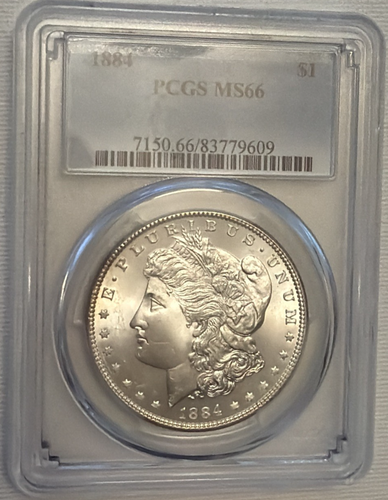 1884-P MORGAN DOLLAR PCGS MS66 - ABSOLUTE BEAUTY !! - ** HARD TO FIND ...