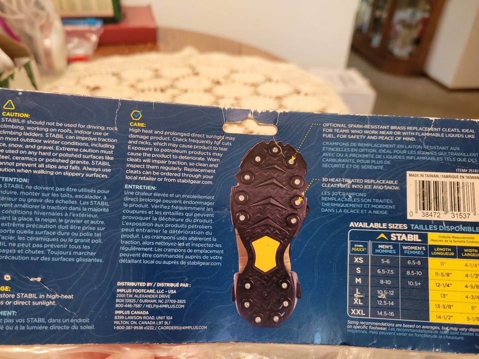 NEW Stabil Maxx2 High Performance Snow and Ice Cleats - Black/Yellow ...