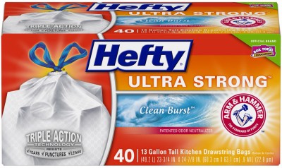 6 Pack Ultimate Gripper Tall Kitchen Trash Bags,Clean Burst,38-Ct.,13 ...