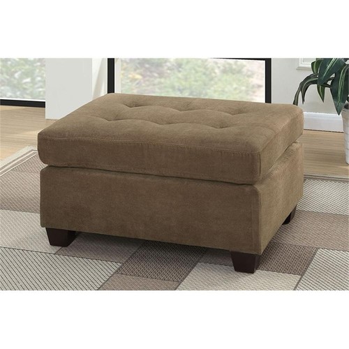 Poundex Furniture Fabric Cocktail Ottoman in Truffle Brown Color | eBay