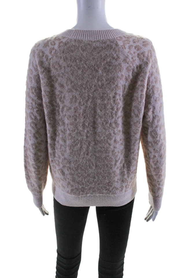 La Vie Womens Wool Cotton Animal Printed Soft Textured Sweater Pink ...