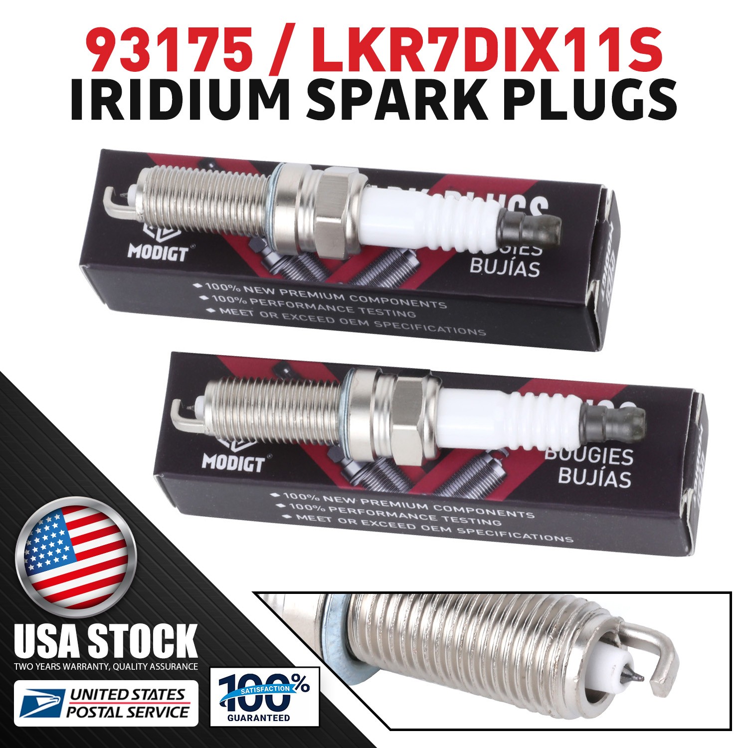 6Pcs High quality performance Brand-New Iridium Spark Plugs OE# 93175 ...